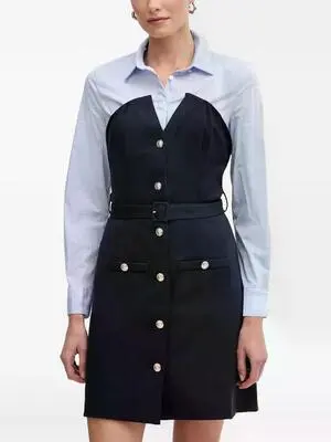 MORGAN Button Belted Mini Dress