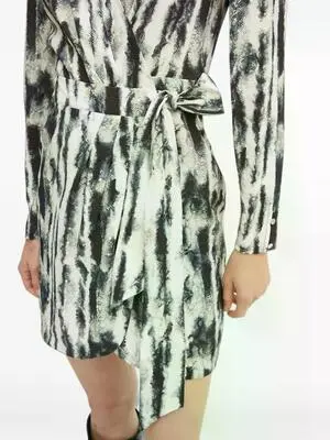 MORGAN Belted Long-sleeved Dress