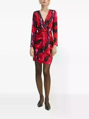 MORGAN Patterned Wrap Mini Dress