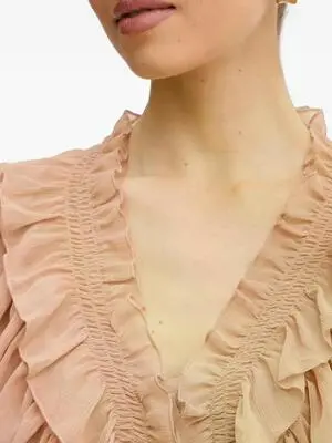MORGAN Ruffled V-neck Top