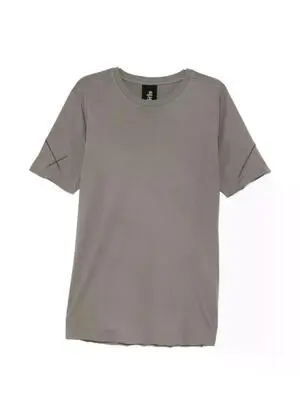 THOM KROM Contrast-stitch Raw-edge T-shirt - Grey