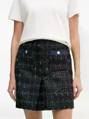 MORGAN Tweed Button Mini Skirt