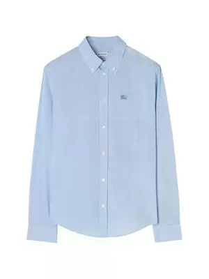 Burberry Classic-fit Gingham Cotton Shirt - Blue