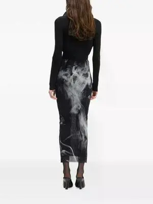 JEAN PAUL GAULTIER The Long Smoking" Mesh Skirt