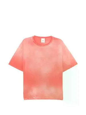 MOOJI MOOJI Faded-effect Crew-neck T-shirt - Orange