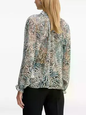 MORGAN V-neck Printed Top