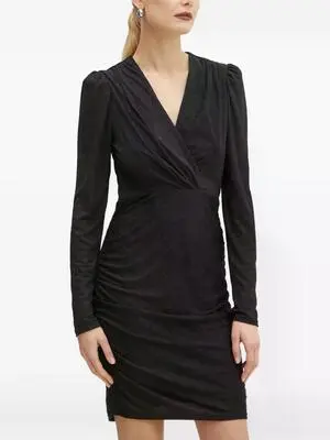 MORGAN V-neck Puff Sleeve Mini Dress