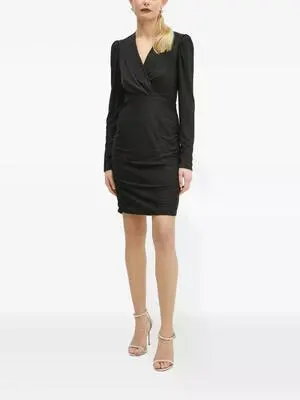 MORGAN V-neck Puff Sleeve Mini Dress