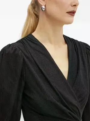 MORGAN V-neck Puff Sleeve Mini Dress