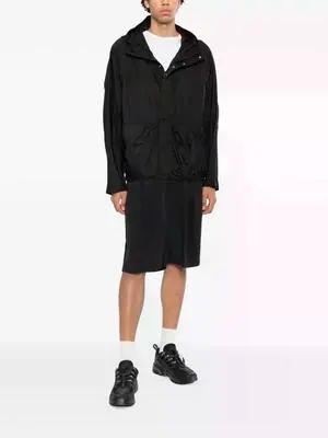 TEN C Hooded Flap-pocket Jacket - Black