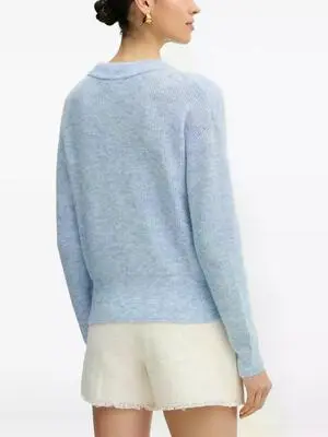 MORGAN Round Neck Ribbed Texture Long Sleeve Sweater