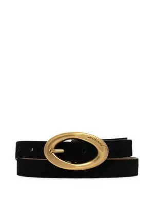 MICHAEL KORS Oval-buckle Suede Belt
