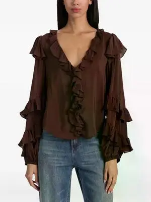 Alice + Olivia Rylee Ruffled Blouse