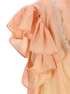 Chloé Lace-trim Ruffled Blouse