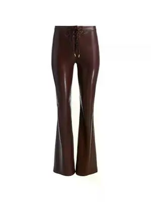 Alice + Olivia Ravyn Lace-up Bootcut Trousers - Brown