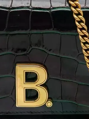 Balenciaga B. Logo Croc-embossed Mini Bag
