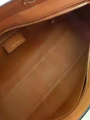 Dior Large Grained Calfskin Lady D Sire Satchel - Brown