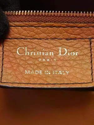 Dior Large Grained Calfskin Lady D Sire Satchel - Brown
