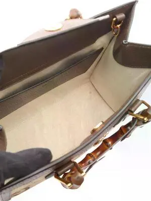 Gucci Jumbo Gg Canvas Bamboo Diana Satchel