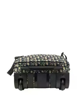 Dior 2019 Small Oblique Canvas Diortravel Suitcase Travel Bag - Blue
