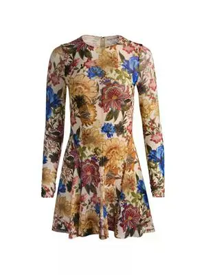 Alice + Olivia Delora Floral-print Mini Dress