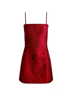 Alice + Olivia Velia Floral-jacquard Mini Dress