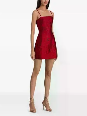 Alice + Olivia Velia Floral-jacquard Mini Dress