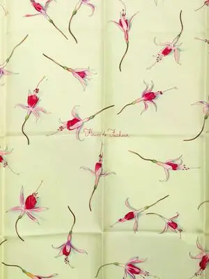 Hermès 2000-2026 Fleurs De Fuchsia Silk Scarf 90 Scarves