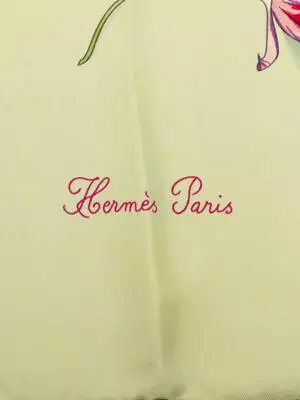 Hermès 2000-2026 Fleurs De Fuchsia Silk Scarf 90 Scarves