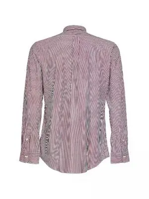 Polo Ralph Lauren Slim Fit Striped Stretch-poplin Shirt - Red