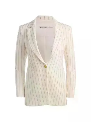 Alice + Olivia Breann Embellished Cutaway Blazer - Neutrals