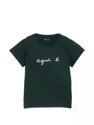 AGNES B. Logo Print T-shirt - Green