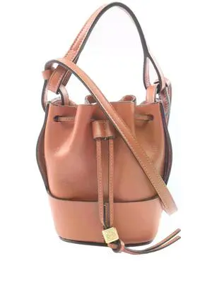 Loewe Nano Leather Balloon Bucket Bag - Brown