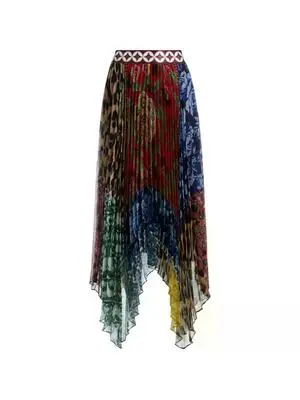 Alice + Olivia Katz Handkerchief-hem Midi Skirt - Red