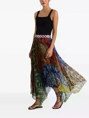 Alice + Olivia Katz Handkerchief-hem Midi Skirt