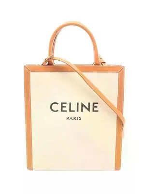 Celine 2010-2026 Small Canvas Vertical Cabas Satchel - Brown