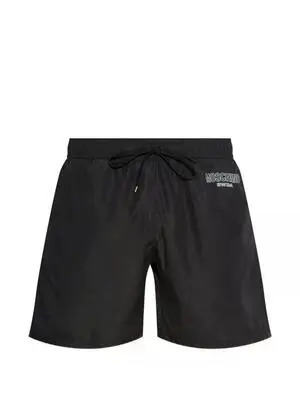 Moschino Print Drawstring Swim Shorts - Black