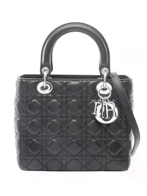 Dior 2010-2026 Small Lambskin Cannage Lady Satchel - Black
