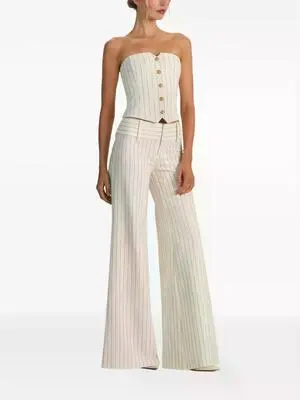 Alice + Olivia Embellished Strapless Top - Neutrals