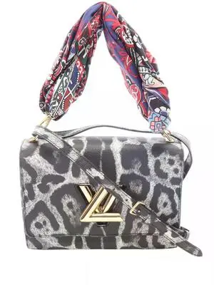 LOUIS VUITTON 2016 Leopard Print Coated Canvas Twist Mm Satchel