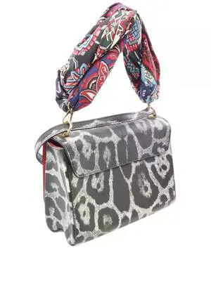 LOUIS VUITTON 2016 Leopard Print Coated Canvas Twist Mm Satchel