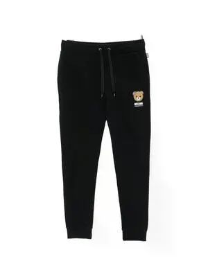 Moschino Teddy Bear Drawstring Track Pants - Black
