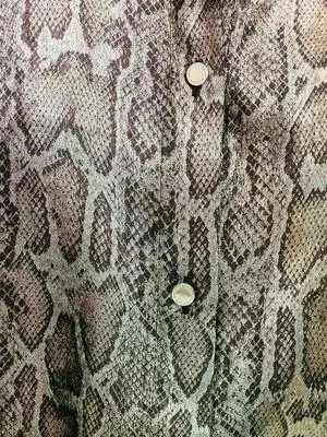 MORGAN Snakeskin Print Button-up Shirt