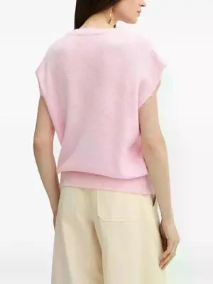 MORGAN V-neck Openwork Sleeveless Top