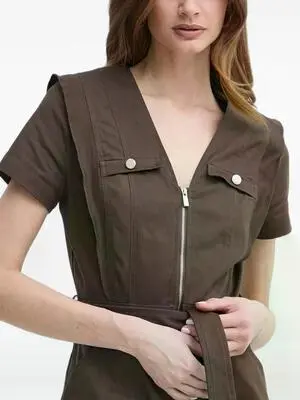 MORGAN Belted V-neck Dress