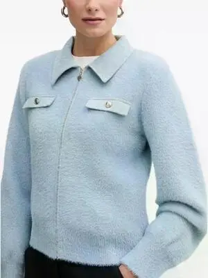 MORGAN Zip-up Cardigan With Buttoned Pockets