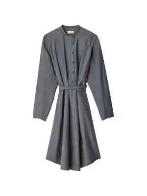LEMAIRE Sailor Dress In Washed Cotton And Silk Blend - Grey