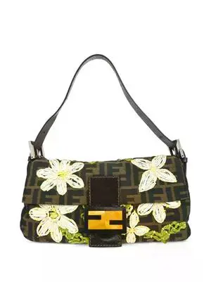 Fendi 2000 Zucca Baguette Shoulder Bag - Brown