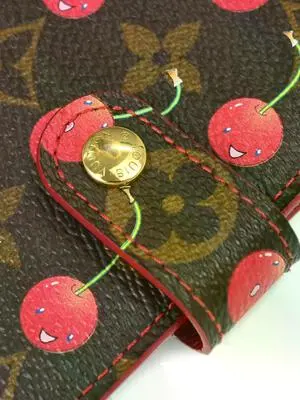 LOUIS VUITTON 2005 Monogram Cerises Agenda Pm Notebook Cover