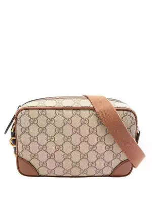 Gucci 2016-2026 Gg Supreme Emblem Crossbody Bag - Neutrals